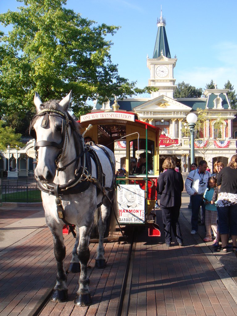 Designing Main Street USA - Town Square - Horse Drawn Streetcars ...
